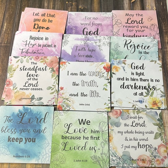 Chivertion | Office | 5for Bible Verse Sticky Notes 24pc Christian ...